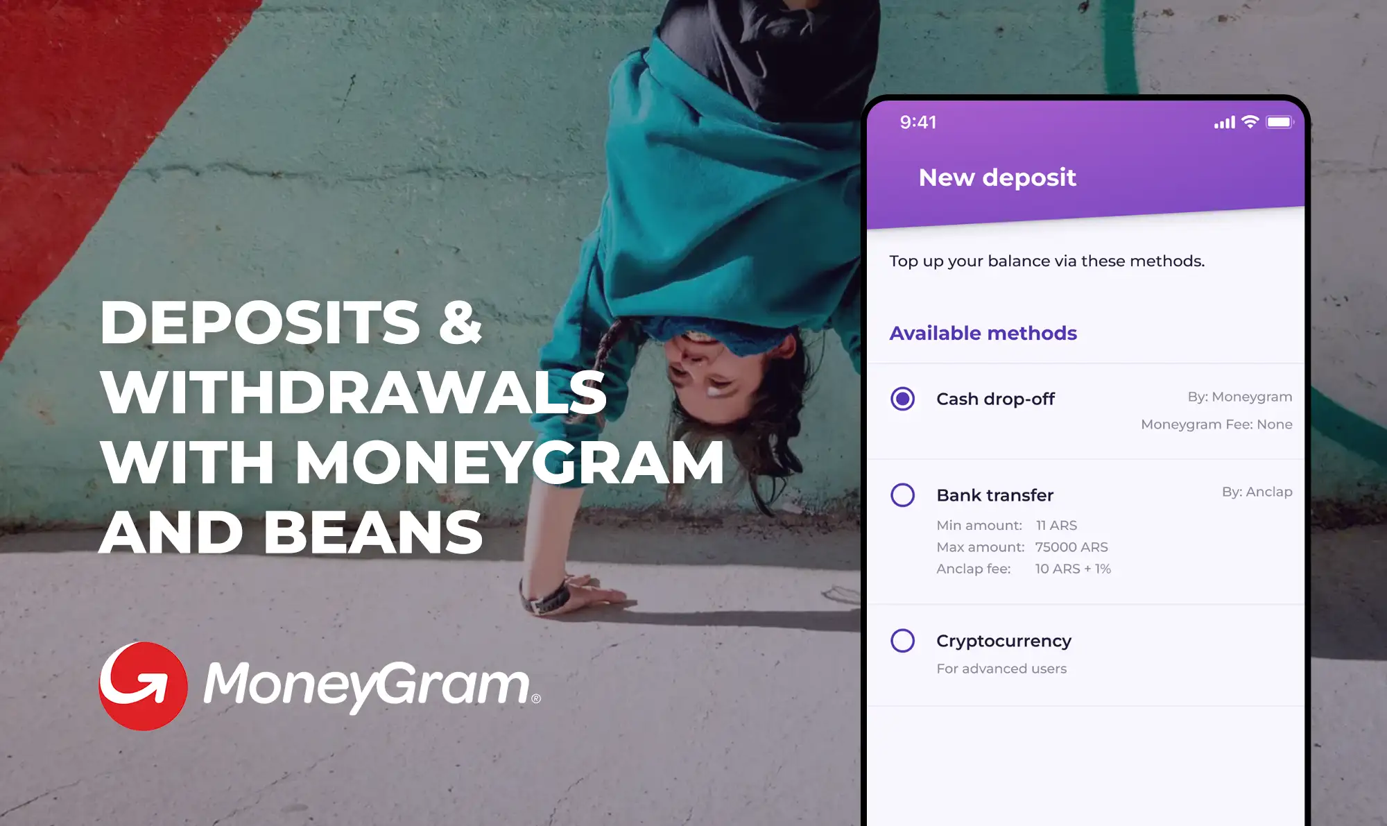 Deposits and Withdrawals with MoneyGram and Beans!